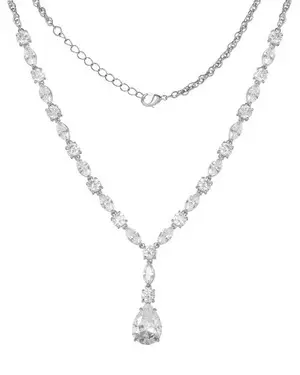 Jessica Simpson Crystal Drop Pendant Necklace