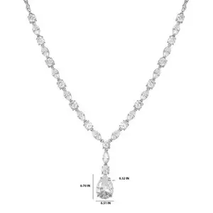 Jessica Simpson Crystal Drop Pendant Necklace