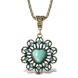 Jessica Simpson Stone Ornate Pendant Necklace