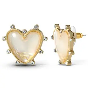 Jessica Simpson Heart Stud Earrings - Gold