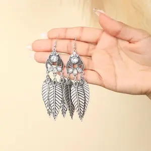 Jessica Simpson Leaf Drop Statement Earrings