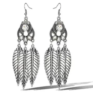 Jessica Simpson Leaf Drop Statement Earrings