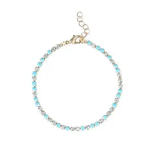 Jessica Simpson 3-piece Chain & Crystal Bracelet Set