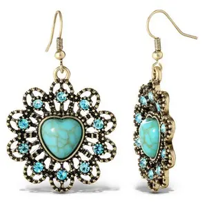 Jessica Simpson Ornate Heart Earrings