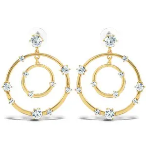 Jessica Simpson Orbital Crystal Drop Earrings