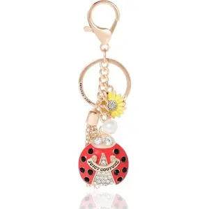 Juicy Couture Lucky Ladybug Charm Travel Keychain - Red, Gold