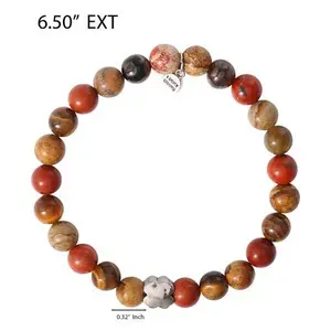 Lucky Brand Jasper Stone Beaded Stretch Bracelet