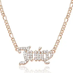 Juicy Couture Crystal Script Logo Chain Necklace