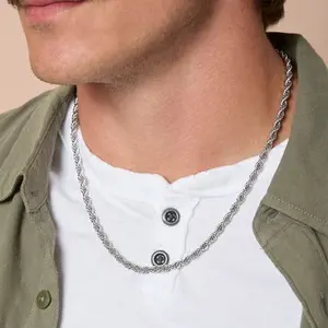 Lucky Brand Stainless Steel Rope Chain Set