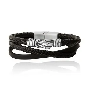 Lucky Brand Knot 3-row Bracelet - Black, Silver