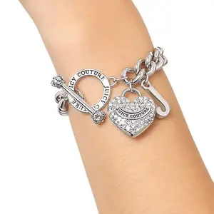 Juicy Couture Toggle Charm Bracelet - Silver