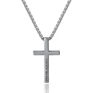 Lucky Brand Cross Pendant Necklace - Silver