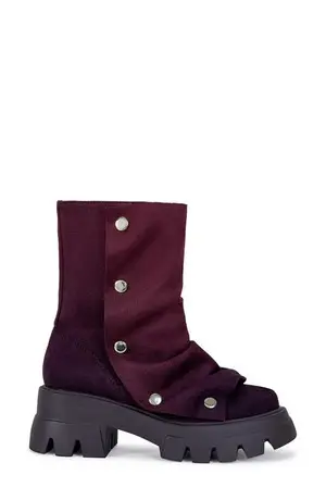 AZALEA WANG Bharti Lug Sole Bootie - Purple