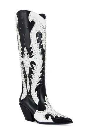 Women's Silver Knee High Boots