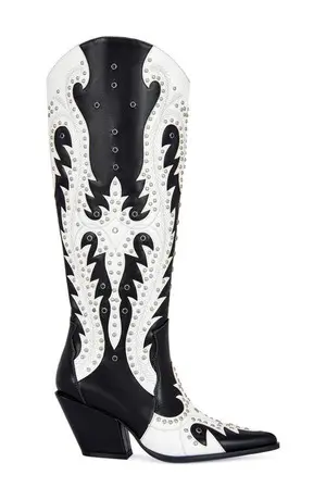 AZALEA WANG Donovan Knee High Western Boot