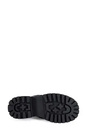AZALEA WANG Floral Appliqué Lug Sole Boots