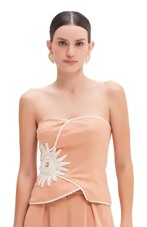PatBO Tropic Linen Top