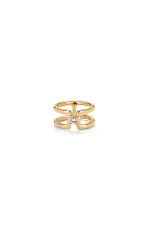 UNODE50 Double Topaz Ring - Gold