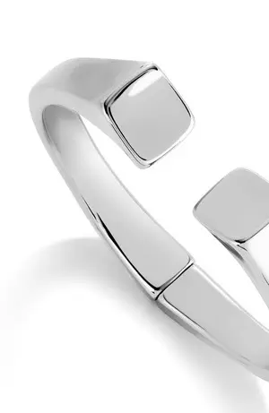 UNODE50 Polished Block Cuff - Silver