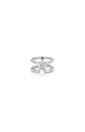 UNODE50 Double Topaz Ring - Silver