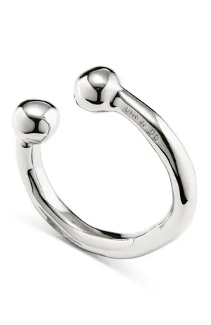 UNODE50 Double Bead Bangle - Silver