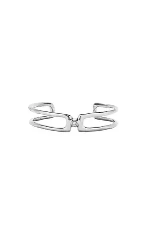 UNODE50 Double Topaz Layer Bangle - Silver