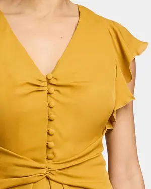 Santorelli Ella Flutter Sleeve Buttoned Blouse