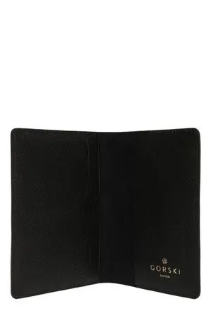 Gorski Leather Passport Cover - Black