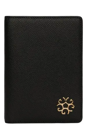Gorski Leather Passport Cover - Black