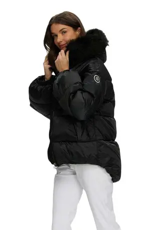 Gorski Après-ski High-low Jacket With Detachable Trim - Black/black