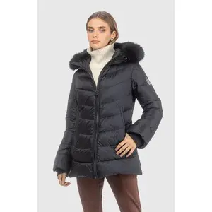 Gorski Après-ski Jacket With Detachable Hood Trim - Black/black