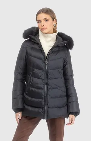 Gorski Après-ski Jacket With Detachable Hood Trim