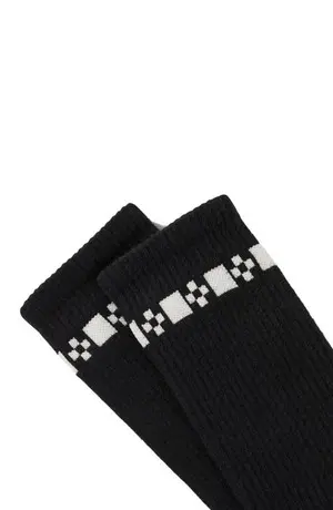 Sandro Cross Embroidered Organic Cotton Socks - Black