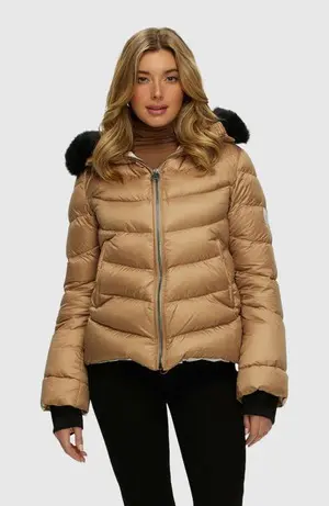 Gorski Short Jacket With Detachable Trim