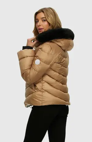 Gorski Short Jacket With Detachable Trim