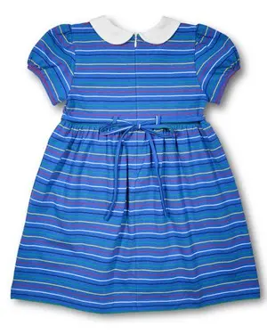 FLORENCE EISEMAN Stripe Knit Dress With Appliqu