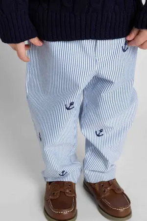 FLORENCE EISEMAN Stripe Pants With Anchor Details