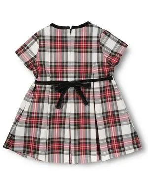 FLORENCE EISEMAN Tartan Plaid Dress With Bows