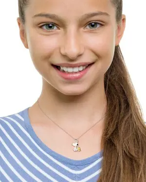 PEANUTS Snoopy And Woodstock 3d Pendant Necklace