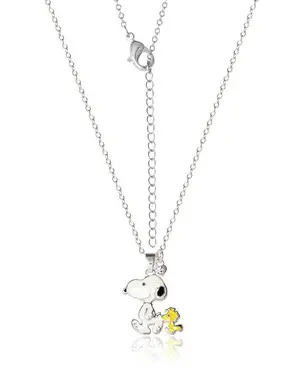 PEANUTS Snoopy And Woodstock 3d Pendant Necklace