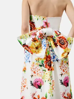 RO&ZO Floral Print Dress With Bow Detail