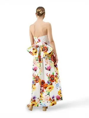 RO&ZO Floral Print Dress With Bow Detail