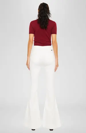 KANCAN High-rise Super Flare Jeans - White
