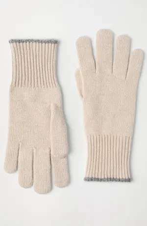 Brunello Cucinelli Knit Gloves - Sand