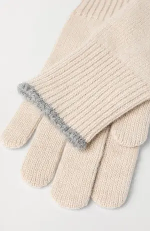 Brunello Cucinelli Knit Gloves - Sand