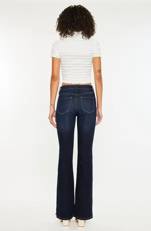 KANCAN High Rise Bootcut Jeans - Super Dark Wash