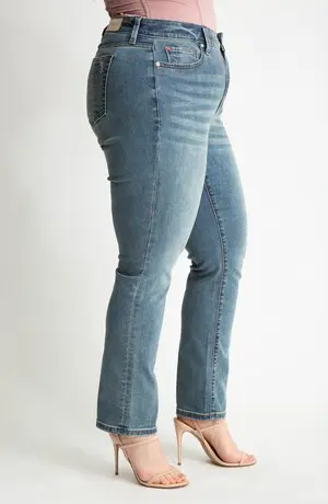 SLINK JEANS High-rise Straight Leg Jeans - Stella