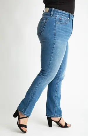 SLINK JEANS High Waist Ankle Straight Leg Jeans - Rylee