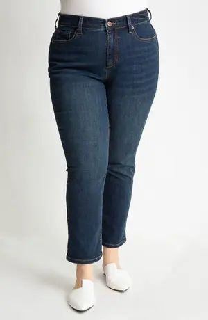 SLINK JEANS High Waist Ankle Straight Leg Jeans - Clara