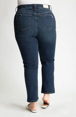 SLINK JEANS High Waist Ankle Straight Leg Jeans - Clara